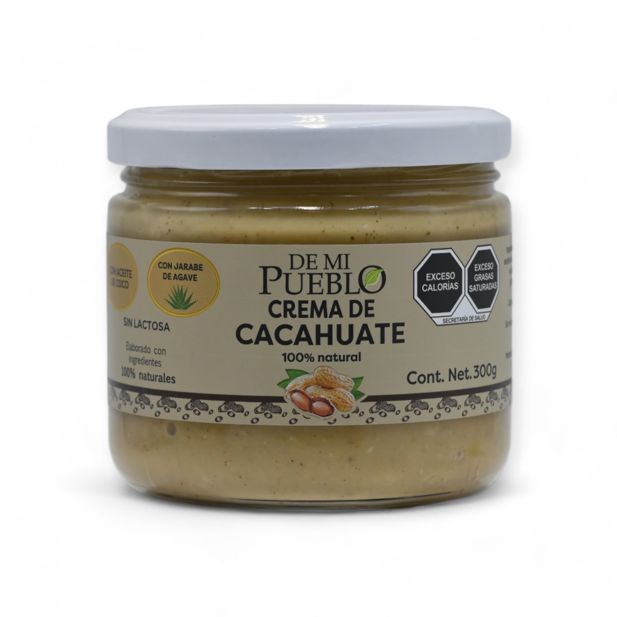 Crema de Cacahuate Natural 300g – De Mi Pueblo